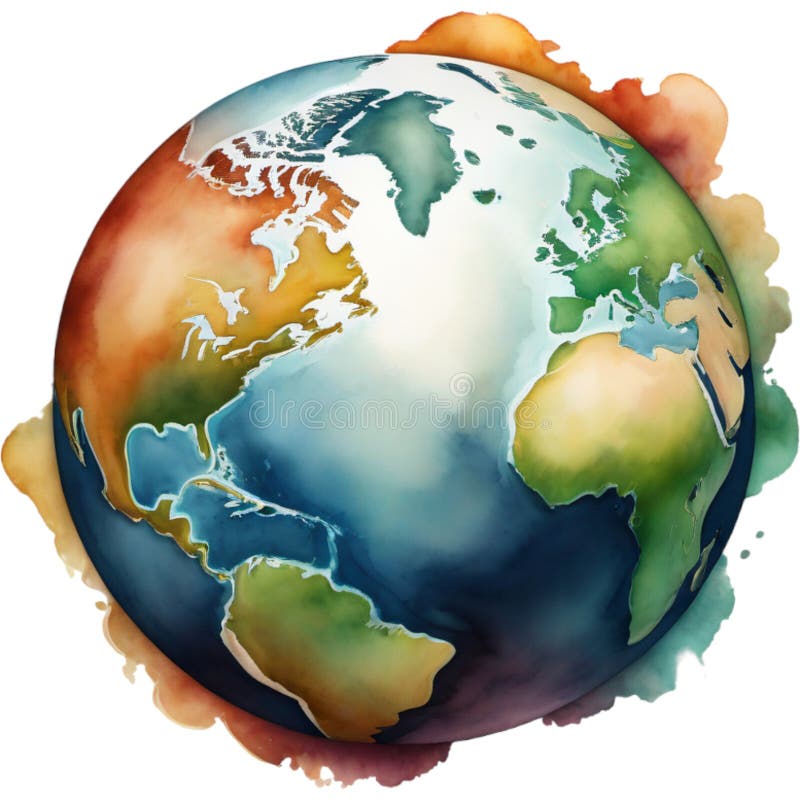 Beautiful Earth Element Isolated on White Background Stock Illustration ...