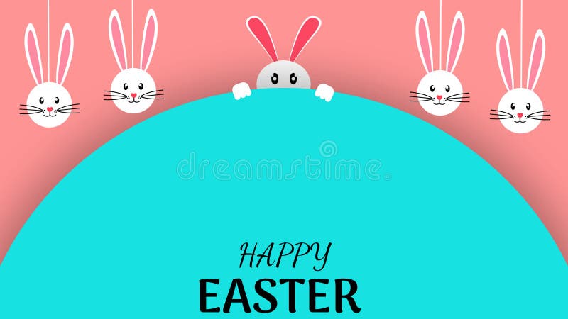 Beautiful Easter Animation Using Swinging Bunny Stock Illustration ...