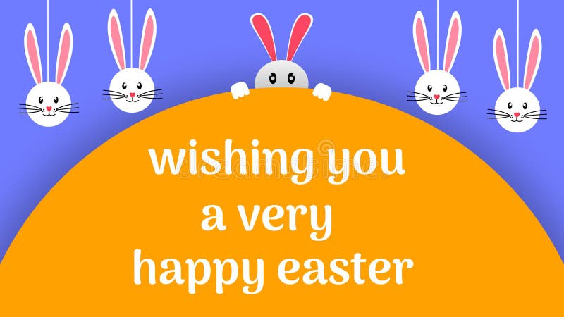 Beautiful Easter Animation Using Swinging Bunny Stock Illustration ...