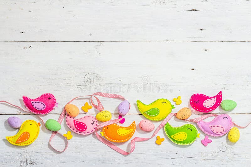 Beautiful Easter Background with Traditional Decor. Flowers, Decorative ...