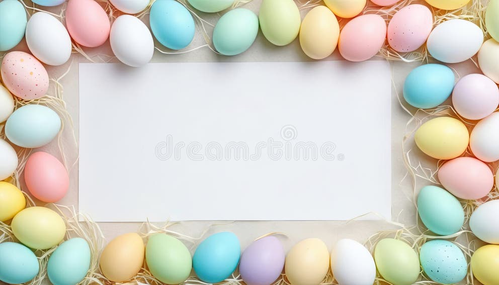 Beautiful Easter Card Background with Copy Space Stock Illustration ...