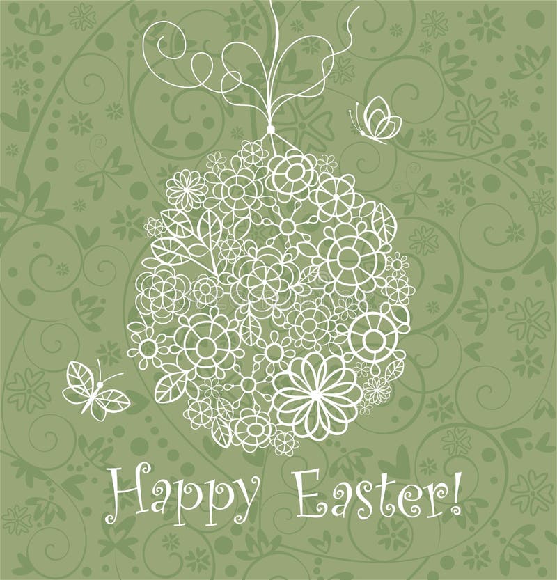 Beautiful easter card stock vector. Illustration of retro - 52546930