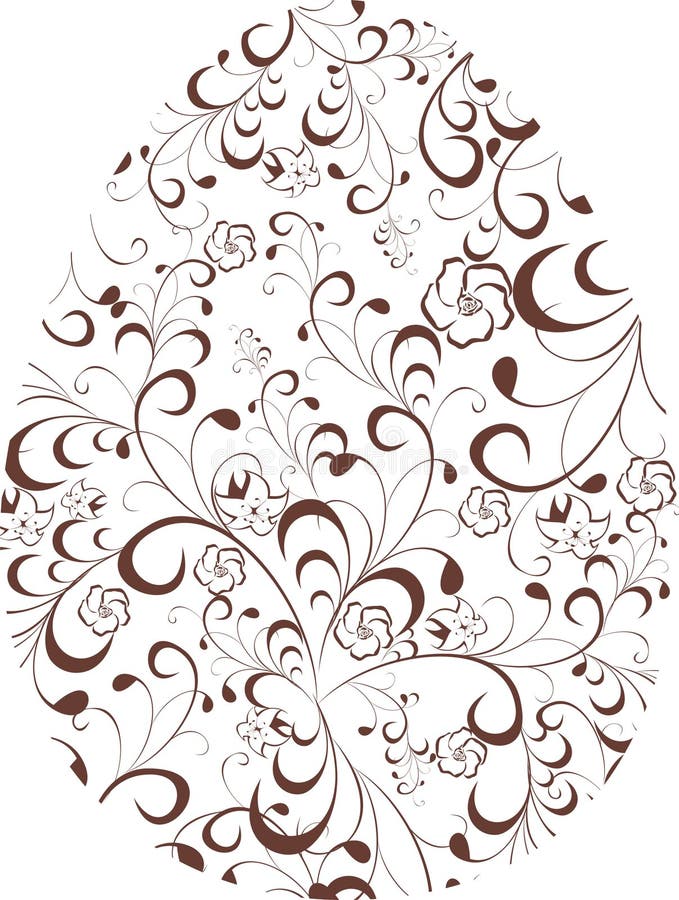 Beautiful easter egg stock vector. Illustration of floral - 18825261