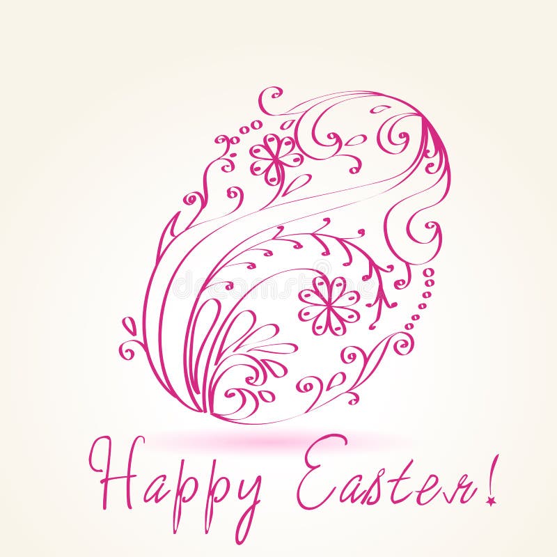 Beautiful Easter Egg Vector Illustration Stock Vector - Illustration of ...