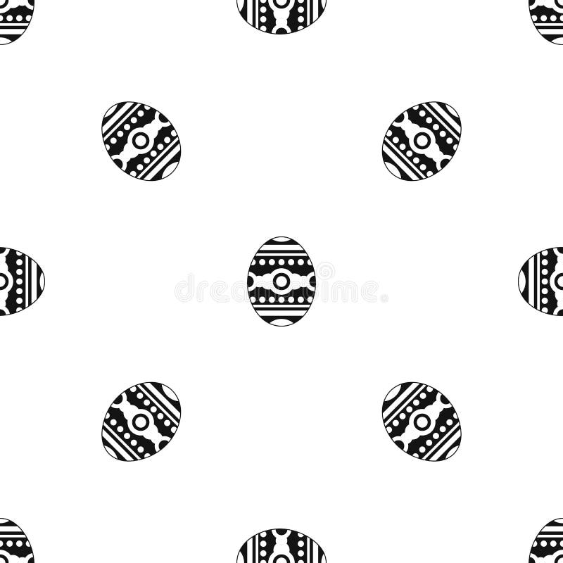 Beautiful Easter Egg Pattern Seamless Black Stock Vector - Illustration ...