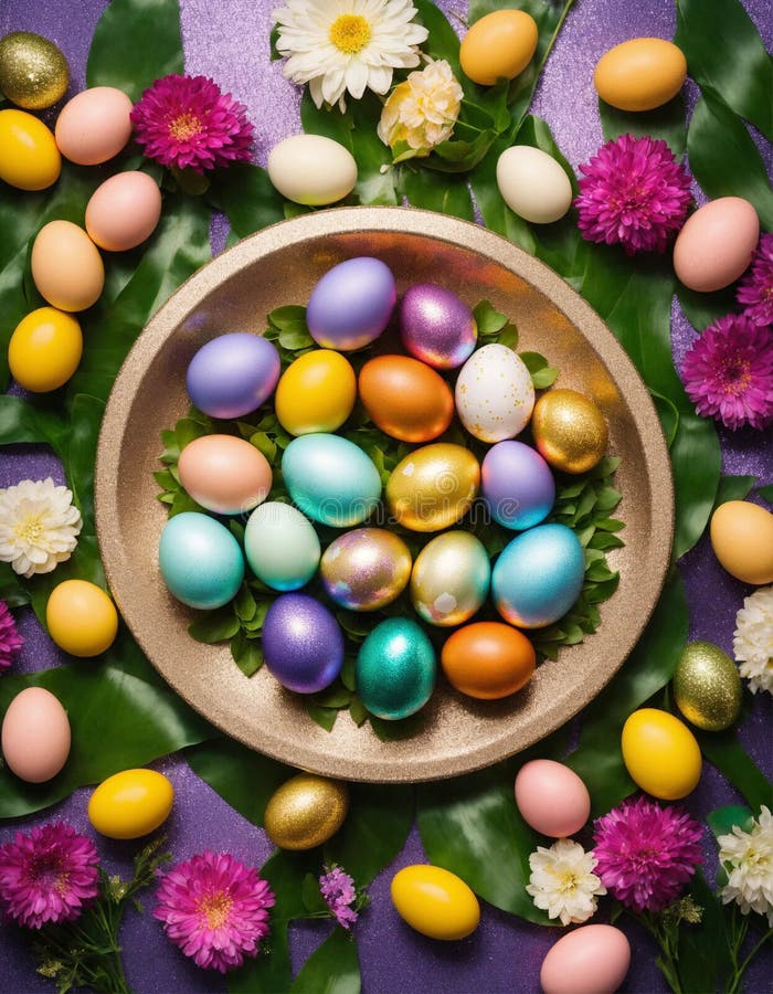 Beautiful Easter Eggs for the Holiday. Selective Focus Stock Photo - Image of color, tradition ...