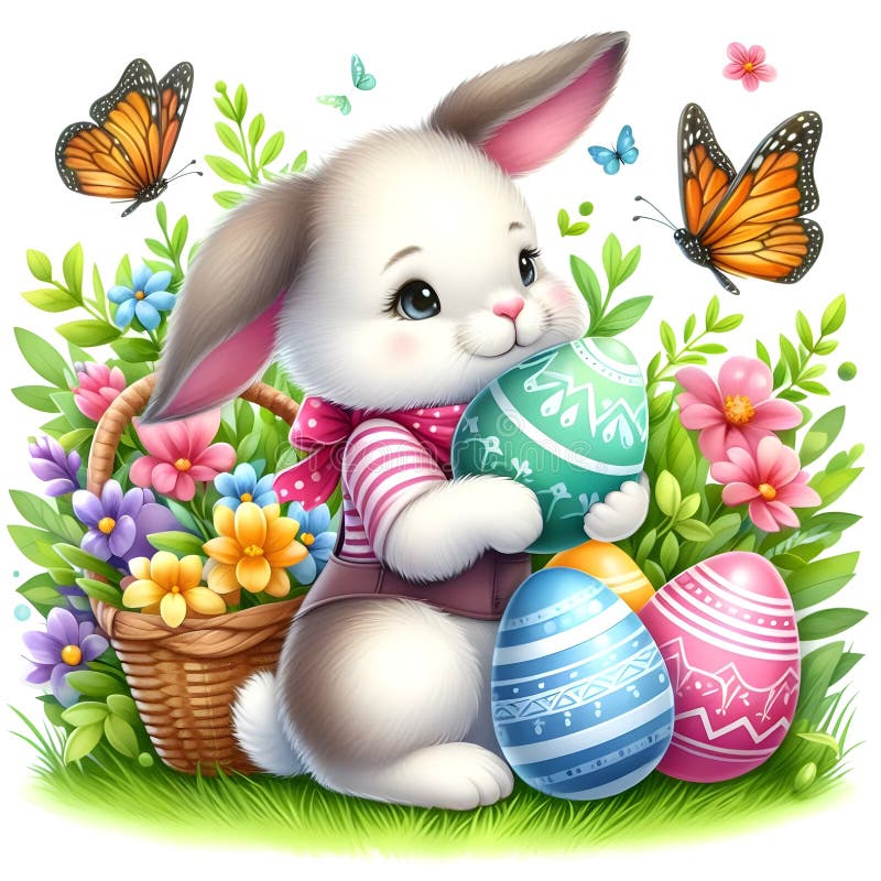Beautiful Easter eggs stock illustration. Illustration of easter ...