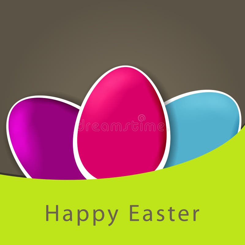 Beautiful Easter Eggs Illustration Stock Vector - Illustration of happy ...