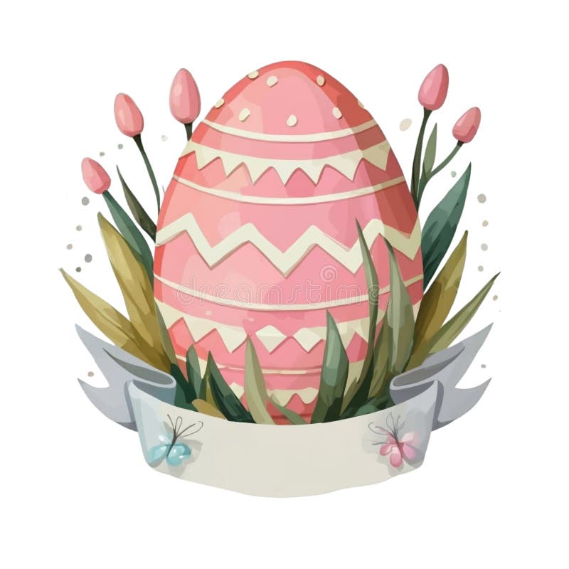 Beautiful Easter Graphics, Pink Easter Egg Stock Photo - Illustration ...