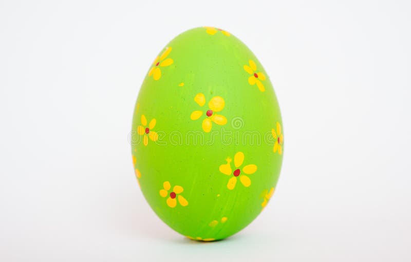 Beautiful Easter Green Egg Color Isolate Stock Image - Image of painted ...