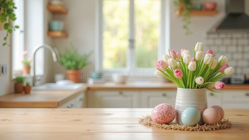 Beautiful easter kitchen stock illustration. Illustration of ...