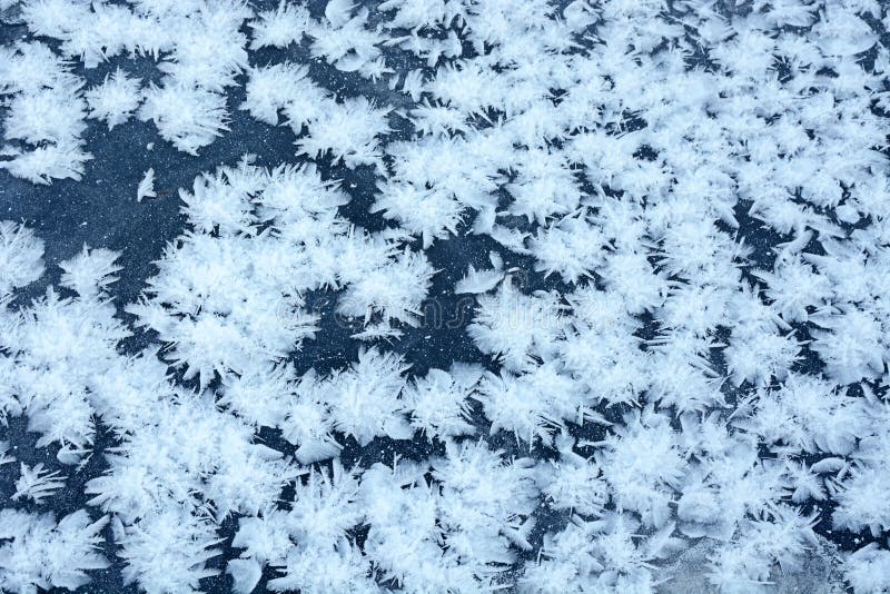 Beautiful Effect - Snow Stars on Ice. a Pattern that Forms only in ...