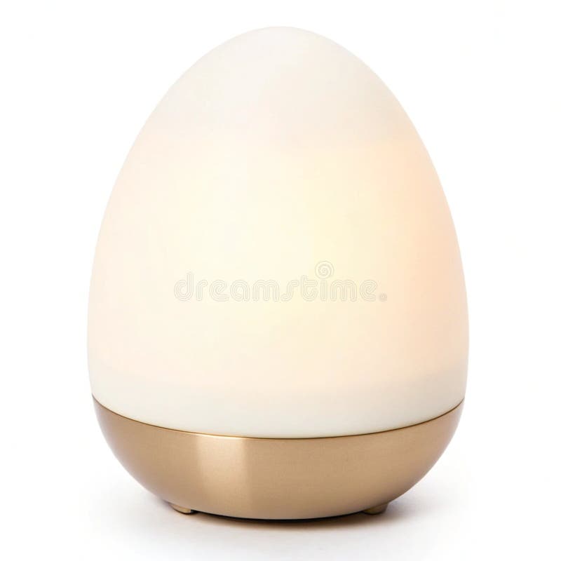Beautiful Egg Shaped Night Light Isolated on White Background Stock ...