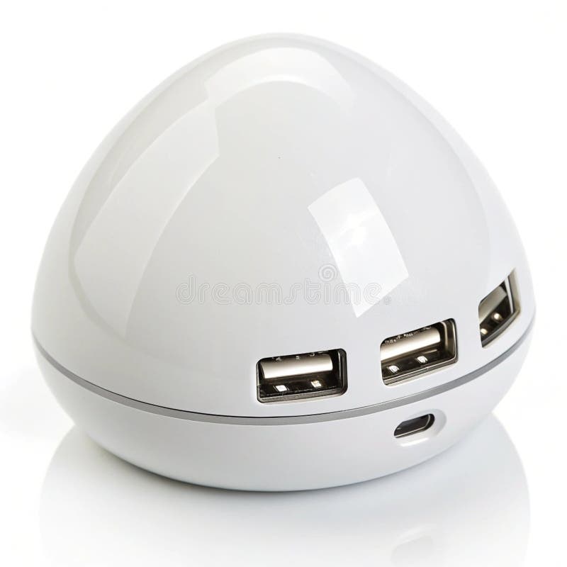 Beautiful Egg Shaped USB Hub Isolated on White Background Stock ...