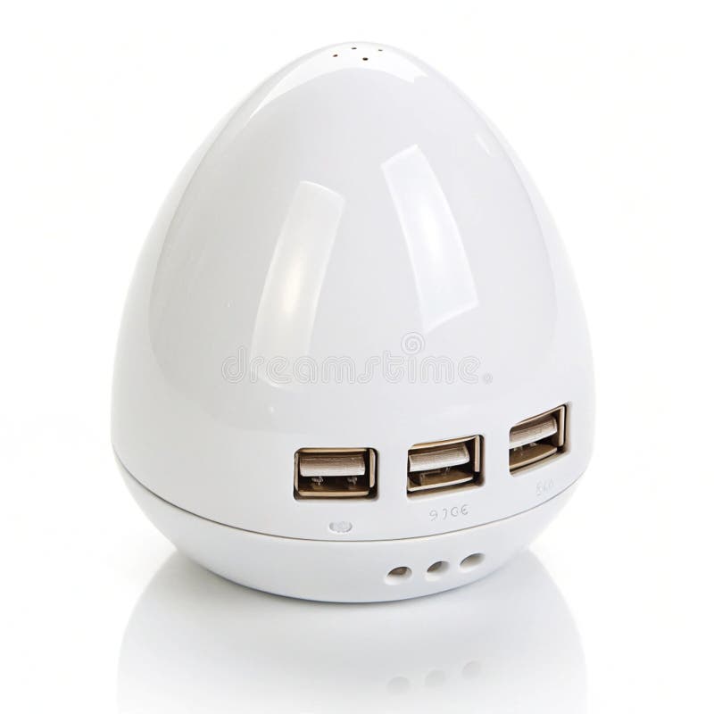 Beautiful Egg Shaped USB Hub Isolated on White Background Stock ...