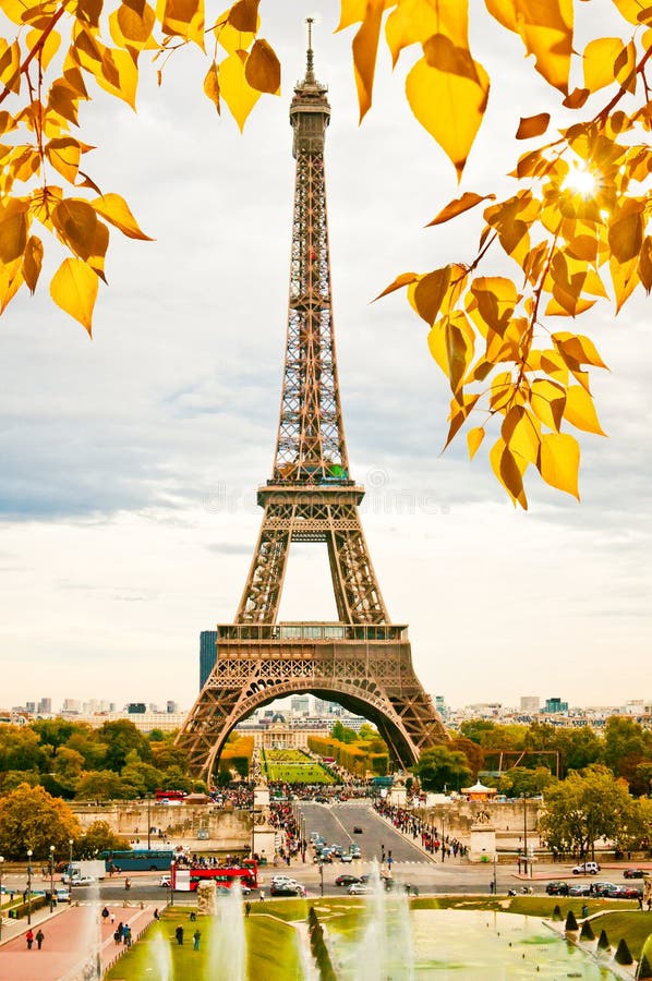 Beautiful Eiffel Tower. stock image. Image of architecture - 44209005