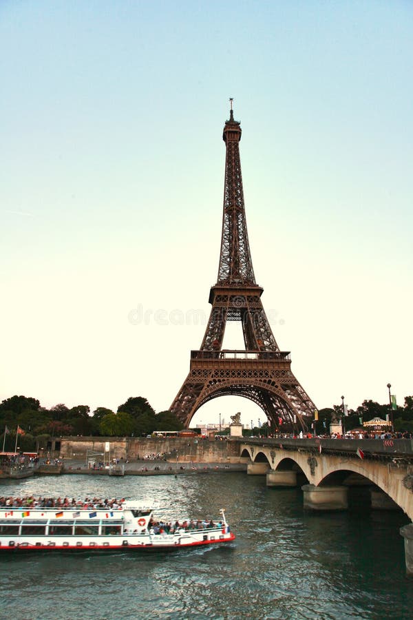 The Beautiful Eiffel Tower in Paris, France Stock Photo - Image of ...