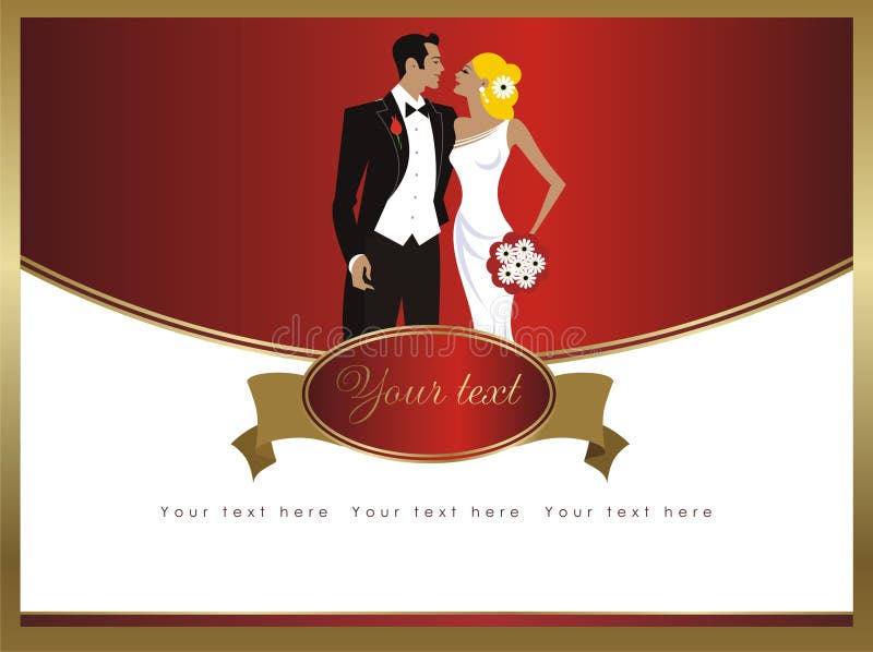 Beautiful Elegance Wedding Card Stock Vector - Illustration of card ...