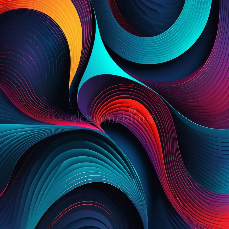 Beautiful Abstract Shape and Pattern for Wallpaper Ai Generated Image ...