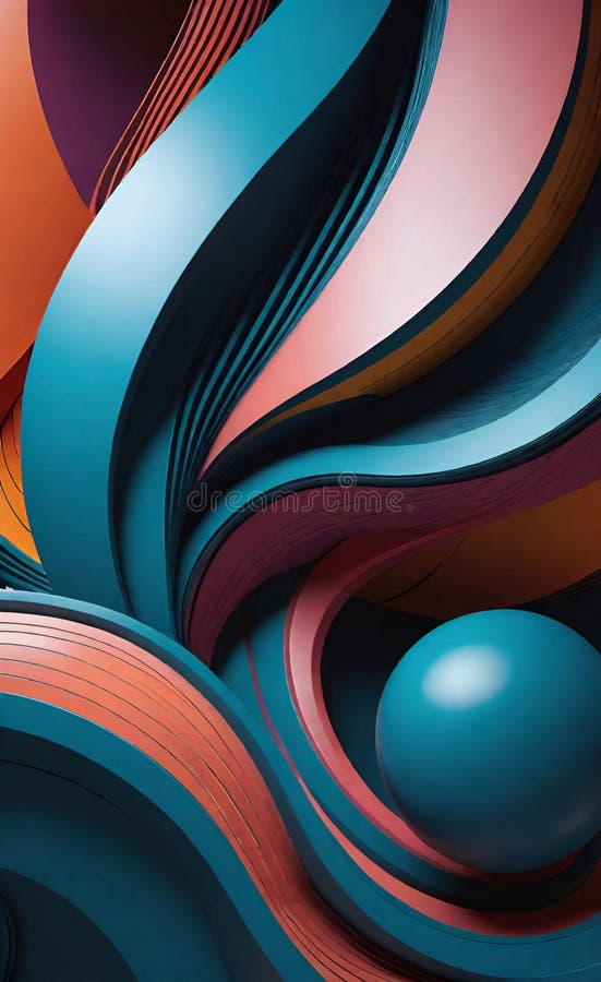Beautiful Abstract Shape and Pattern for Wallpaper Ai Generated Image ...