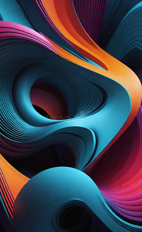 Beautiful Abstract Shape and Pattern for Wallpaper Ai Generated Image ...