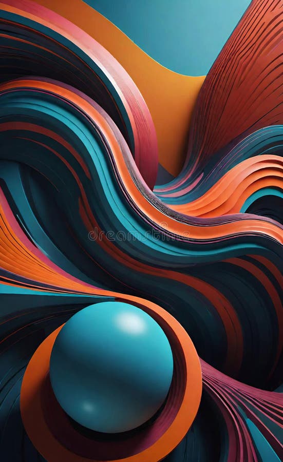 Beautiful Abstract Shape and Pattern for Wallpaper Ai Generated Image ...