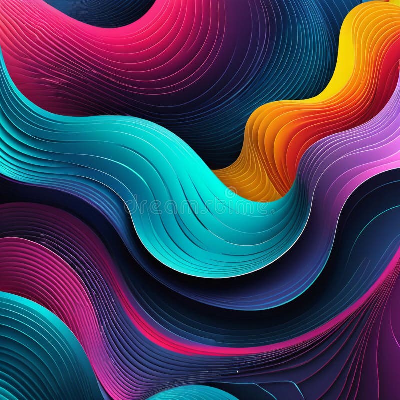 Beautiful Abstract Shape and Pattern for Wallpaper Ai Generated Image ...