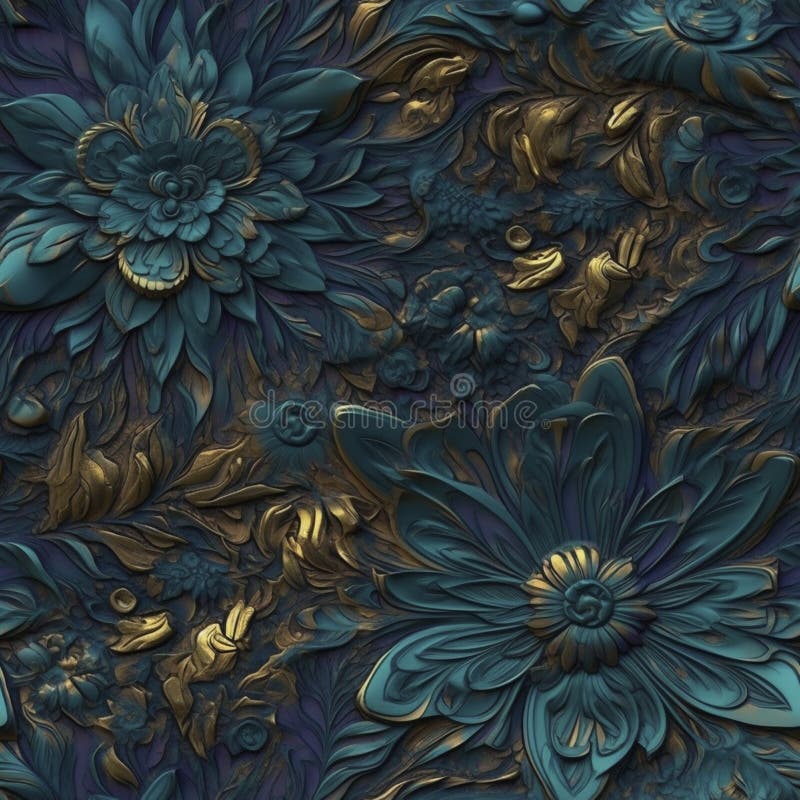 Beautiful Elegant Flower Seamless Pattern, Created with Generative AI ...