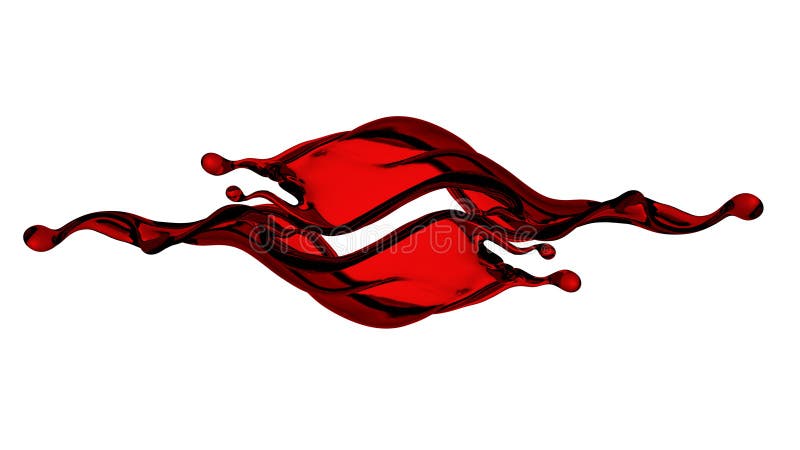 A Beautiful, Elegant Splash of Red Liquid. Stock Illustration ...