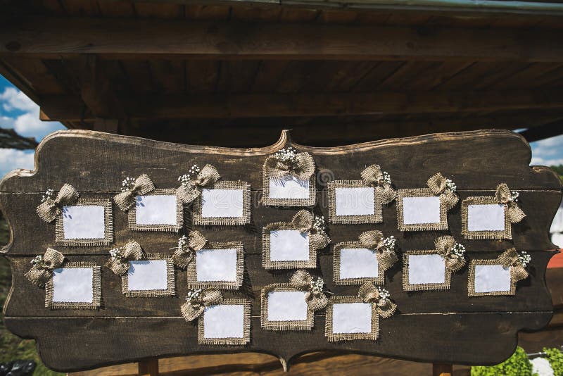 Beautiful Elegant Stylish Wedding Guest Table List Stock Image - Image ...