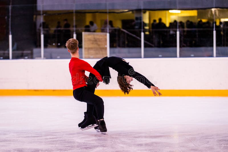 Beautiful Element of Figure Skating Performance. Stock Image - Image of ...