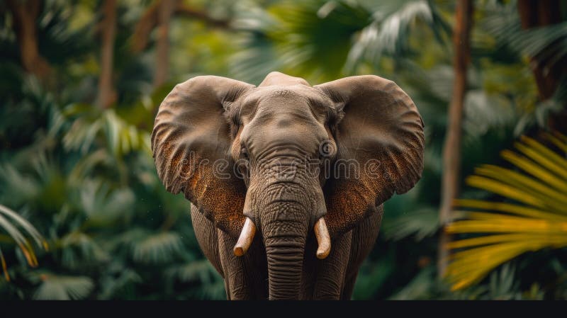 A Beautiful Elephant Looks at the Camera Stock Image - Image of ...