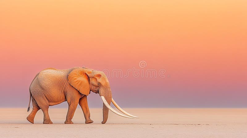 Beautiful Elephant in Purple Til Tones Stock Illustration ...
