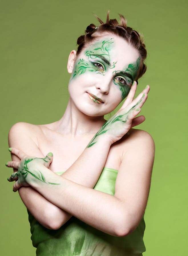 Beautiful elf girl stock photo. Image of girl, model - 14415198