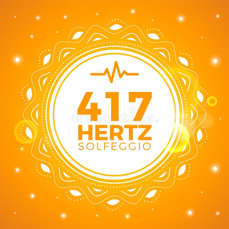 Beautiful Emblem of 417 Hertz. Solfeggio Frequency Stock Illustration ...