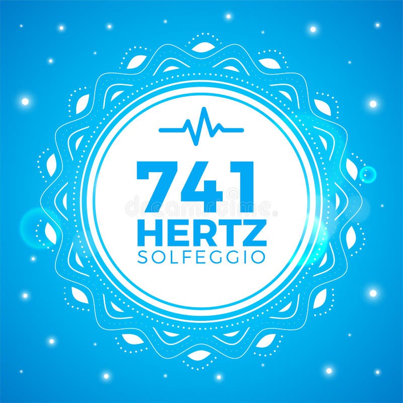 Beautiful Emblem of 417 Hertz. Solfeggio Frequency Stock Illustration ...