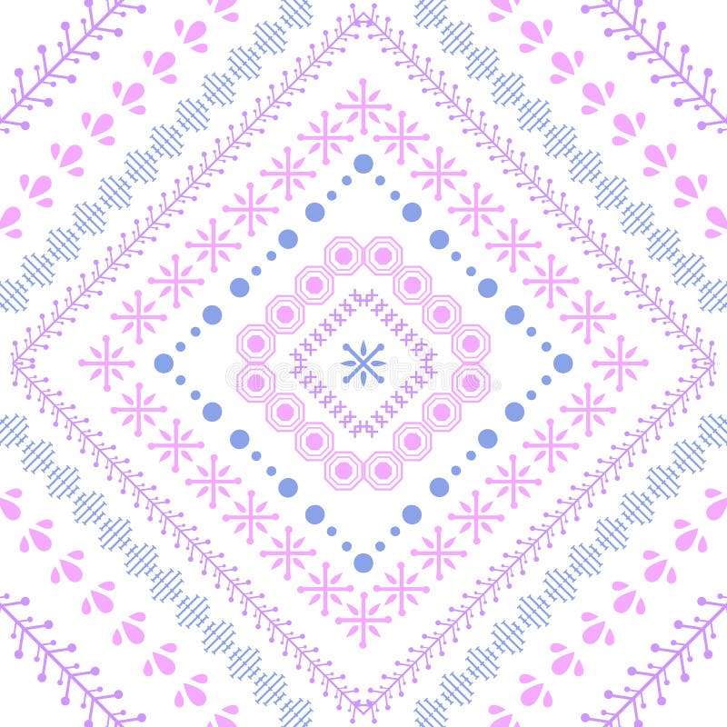 Beautiful Embroidery Design Pattern with Colorful Stitches on Fabric ...