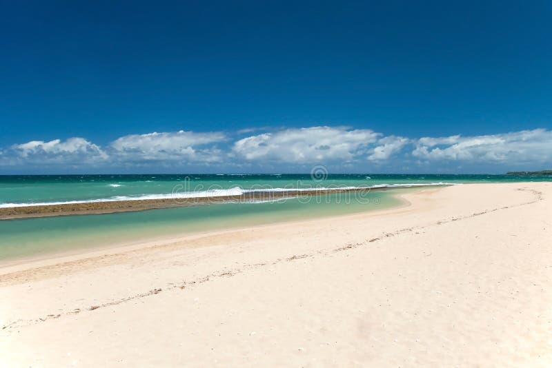 Beautiful Empty Beach In Hawaii Stock Photo - Image of beach, clear ...