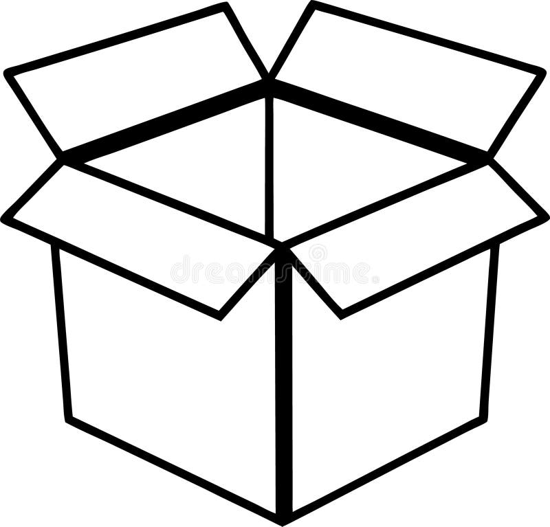 Beautiful Empty Cardboard Box Isolated Vector Art Illustration Stock ...