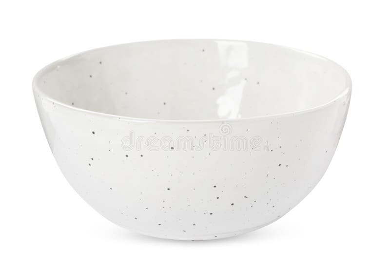Beautiful Empty Ceramic Bowl Isolated on White Stock Image - Image of ...