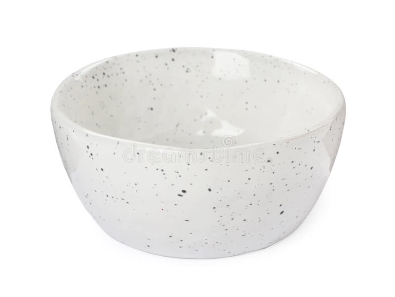 Beautiful Empty Ceramic Bowl Isolated on White Stock Photo - Image of ...