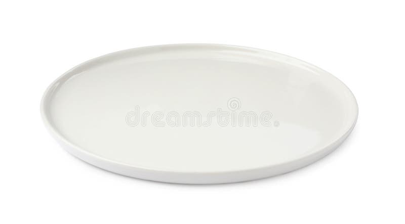 Beautiful Empty Ceramic Plate Isolated on White Stock Image - Image of ...
