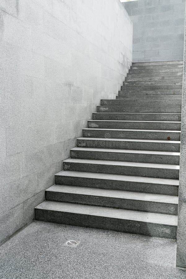 Beautiful Empty Grey Stair Step Stock Photo - Image of interior, detail ...