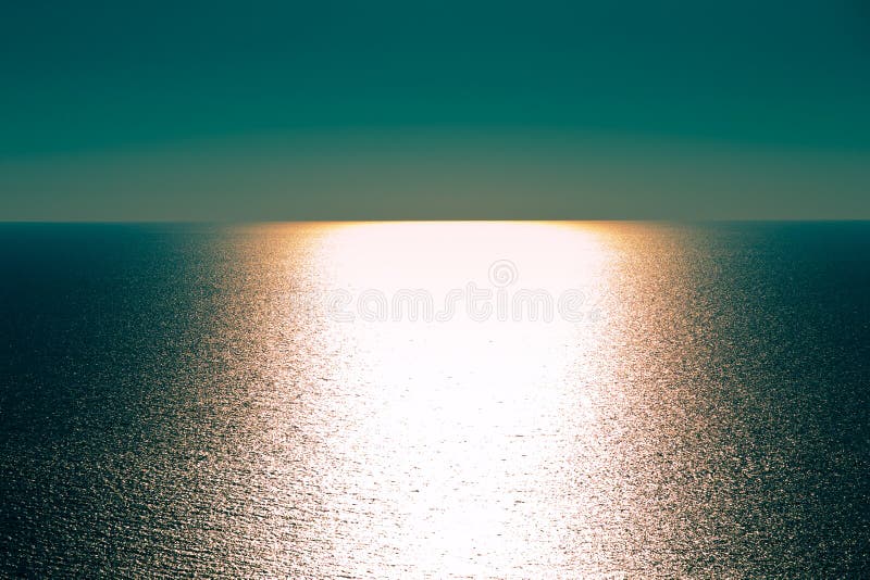 Beautiful Empty Ocean with a Clear Horizon Stock Image - Image of empty ...