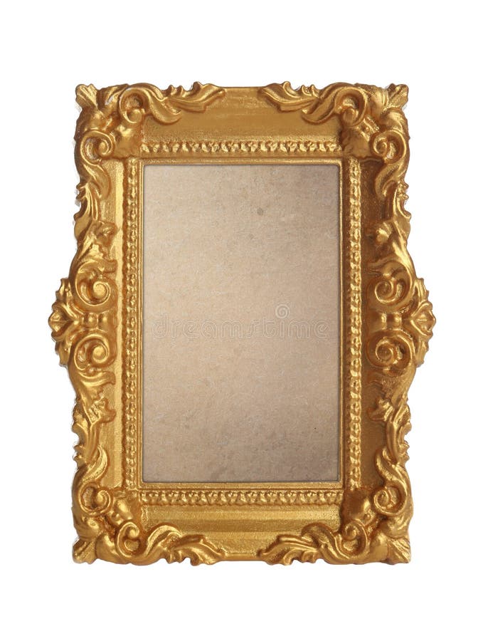 Beautiful Empty Vintage Frame Isolated on White Stock Photo - Image of ...