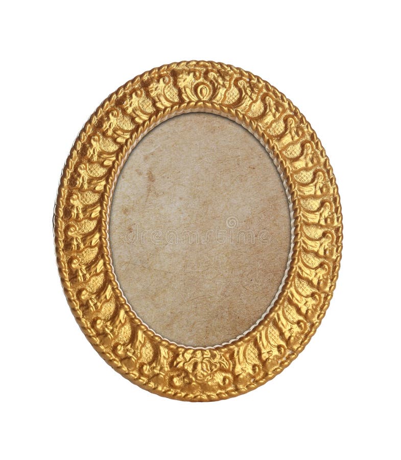 Beautiful Empty Vintage Frame Isolated on White Stock Image - Image of ...