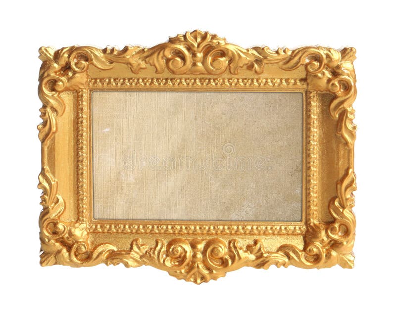 Beautiful Empty Vintage Frame Isolated on White Stock Image - Image of ...