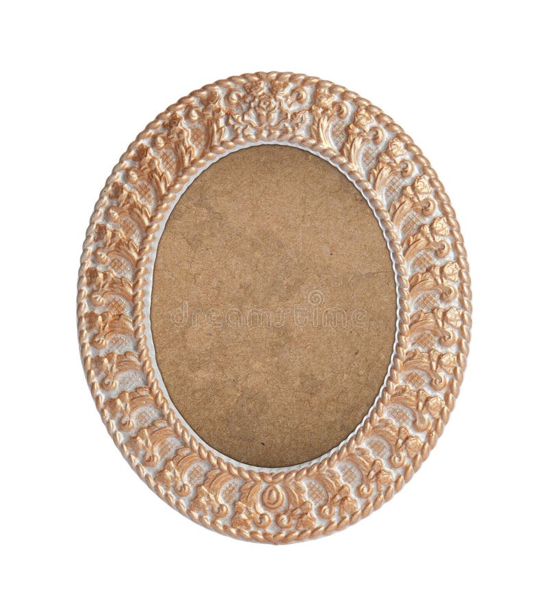 Beautiful Empty Vintage Frame Isolated on White Stock Photo - Image of ...