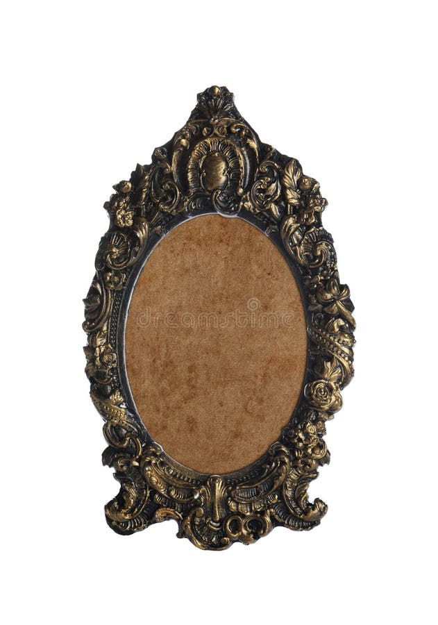 Beautiful Empty Vintage Frame Isolated on White Stock Photo - Image of ...