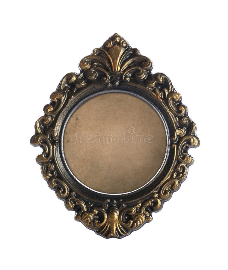 Beautiful Empty Vintage Frame Isolated on White Stock Photo - Image of ...